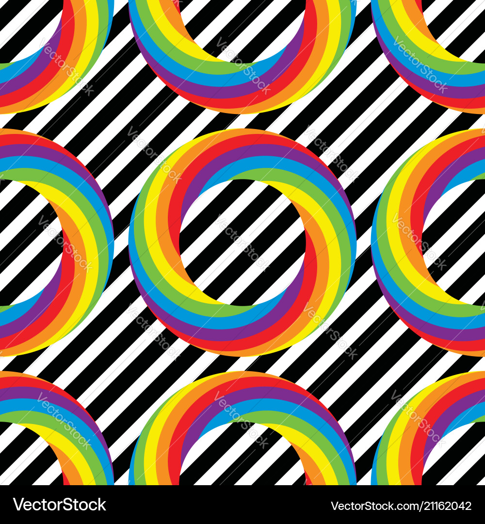 Seamless pattern of colorful round wheel circles Vector Image