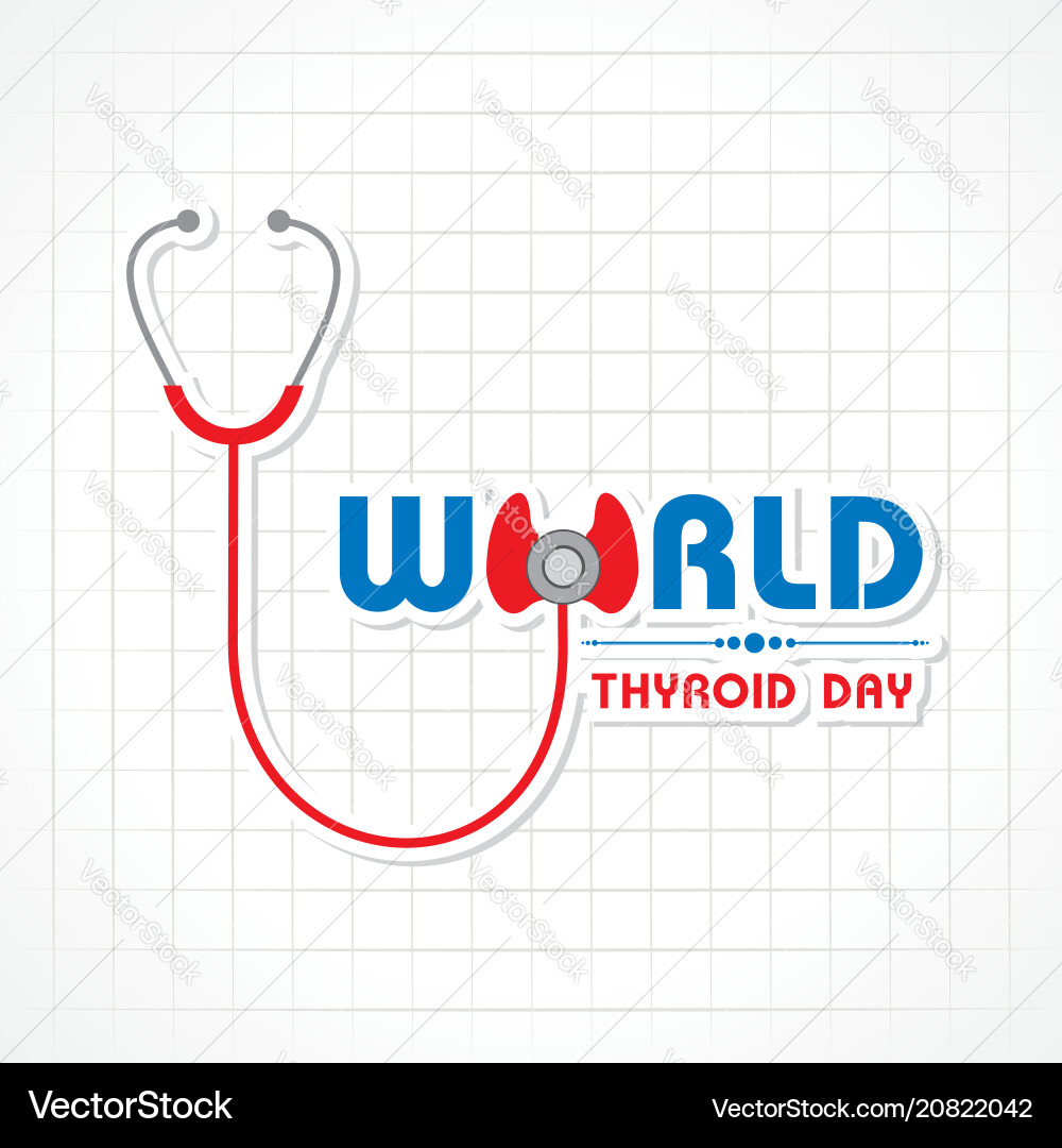 World thyroid day poster - medical concept Vector Image