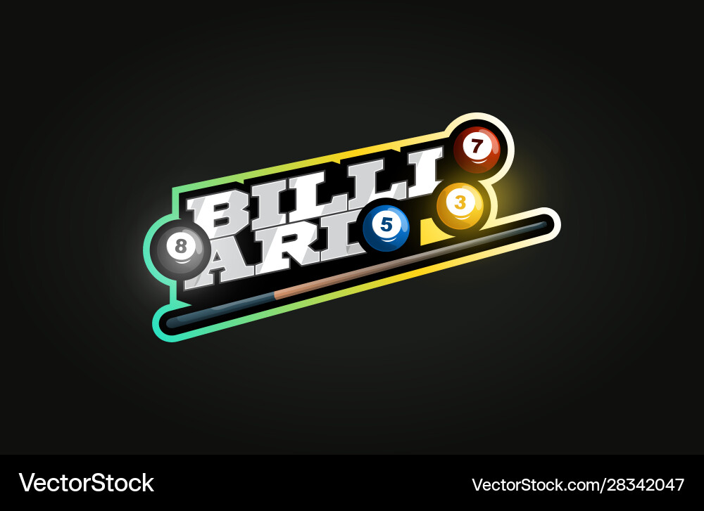 Billiard mascot modern professional sport Vector Image