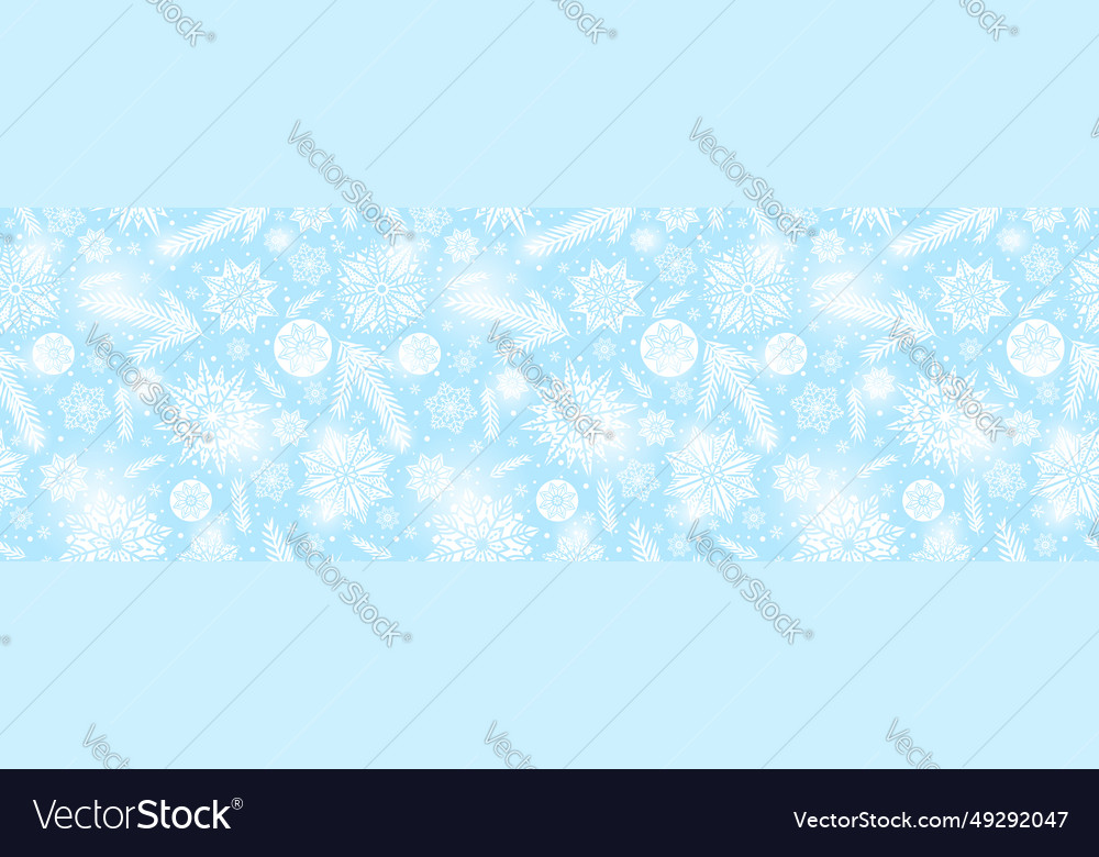Blue christmas banner with snowflakes Royalty Free Vector