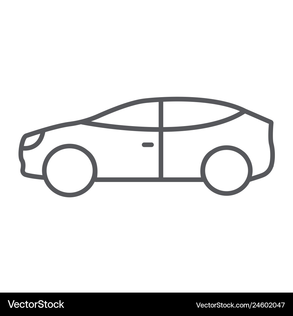 Car thin line icon auto and transport automobile Vector Image