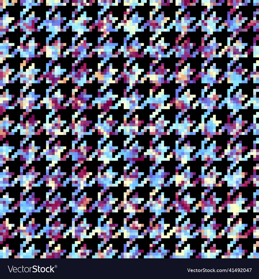 Classic hounds-tooth pattern in a patchwork Vector Image