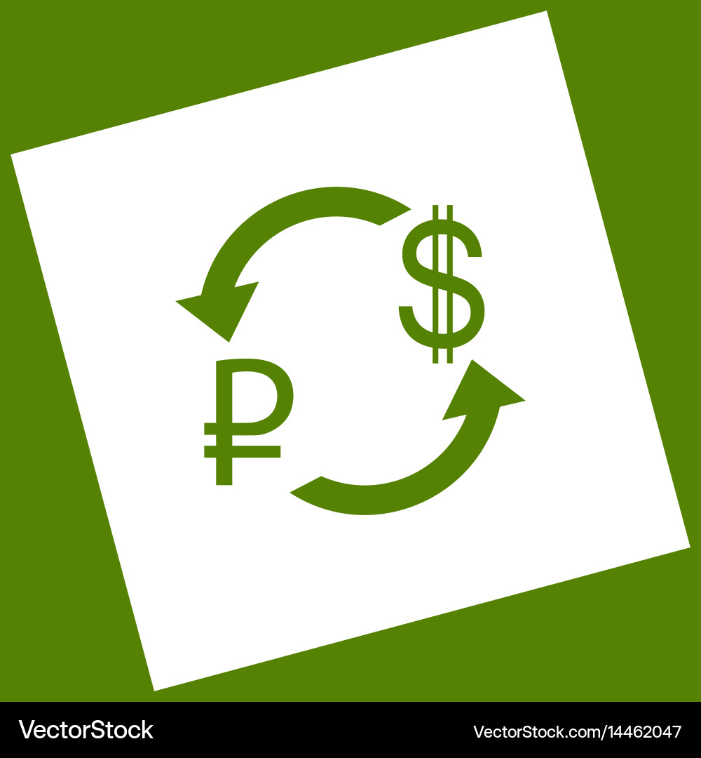 Currency exchange sign ruble and us dollar Vector Image