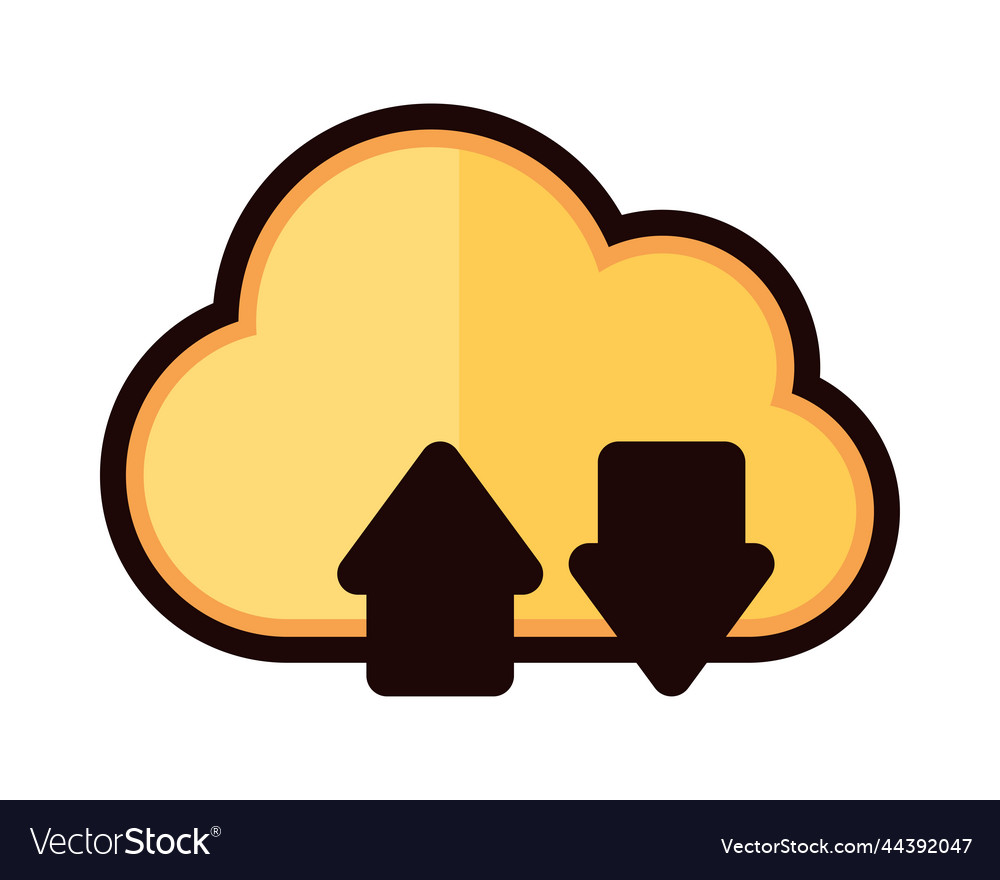 Cyber security cloud storage Royalty Free Vector Image