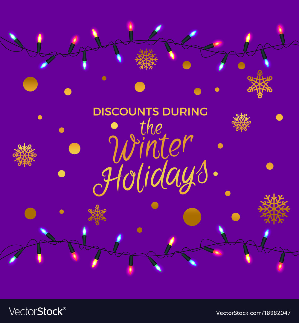 Discounts during winter holidays Royalty Free Vector Image
