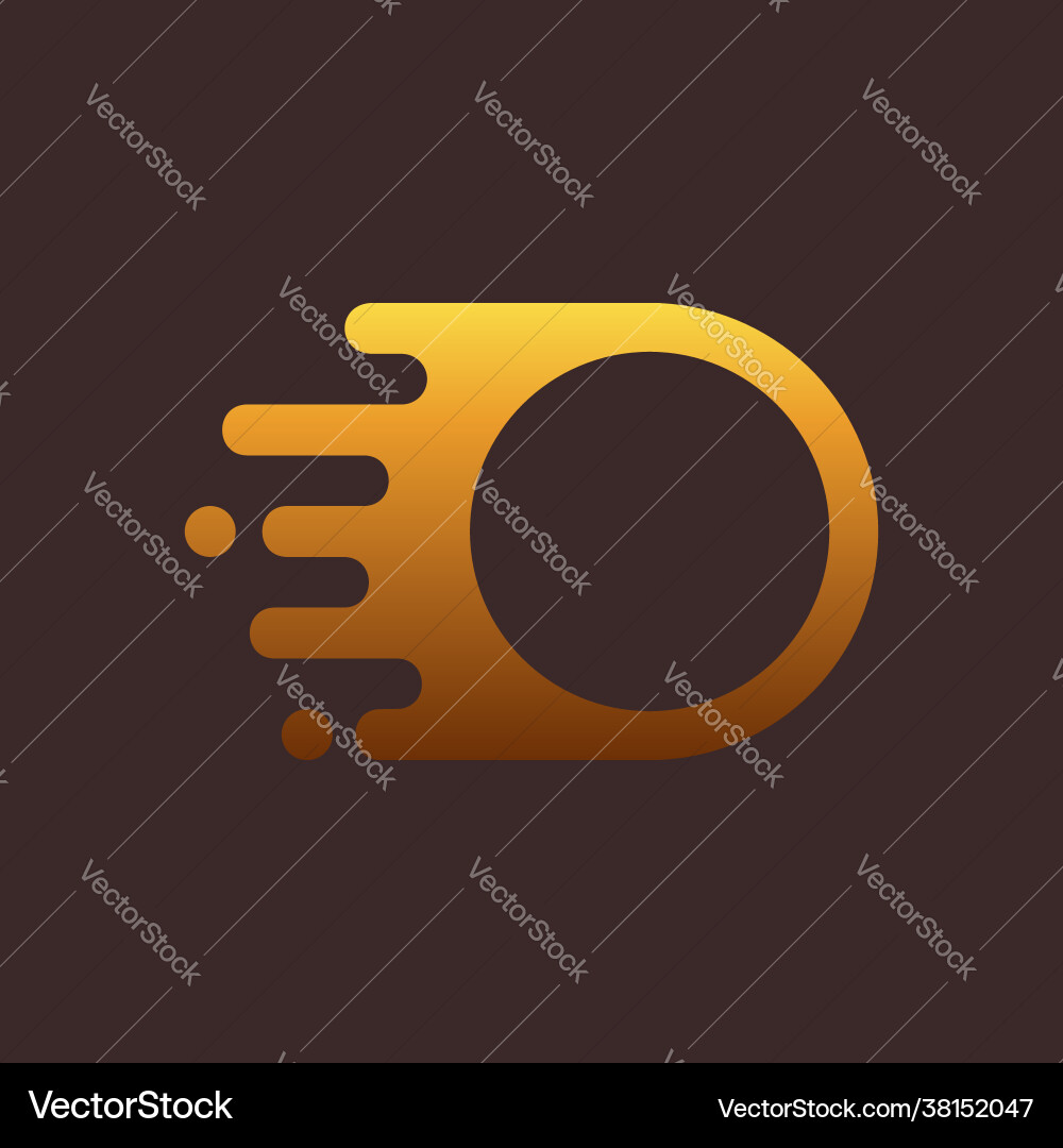 Fast gold coin logo designs concept dollar Vector Image