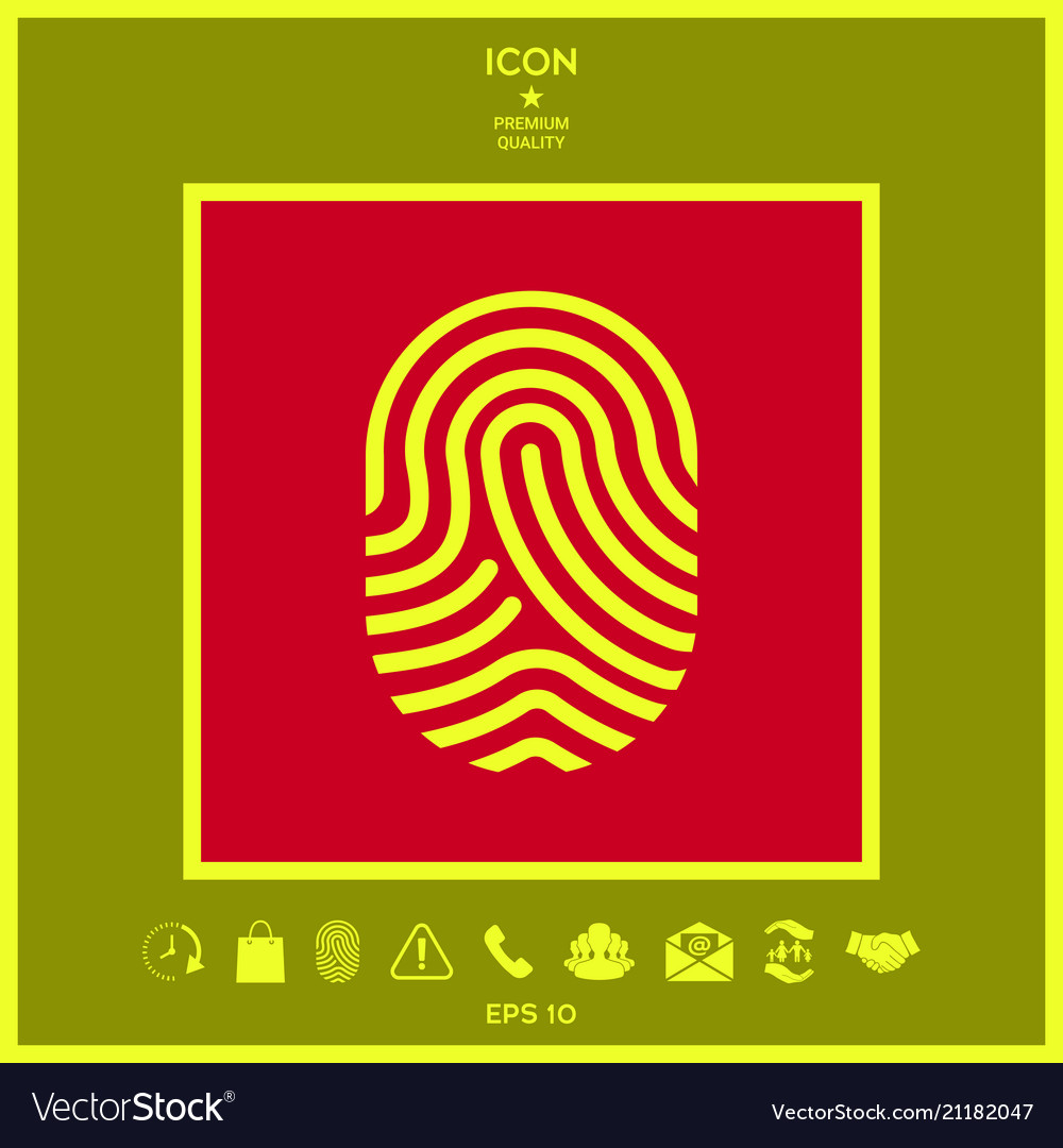 Fingerprint scanned finger icon Royalty Free Vector Image Fingerprint scanned finger icon Royalty Free Vector Image
