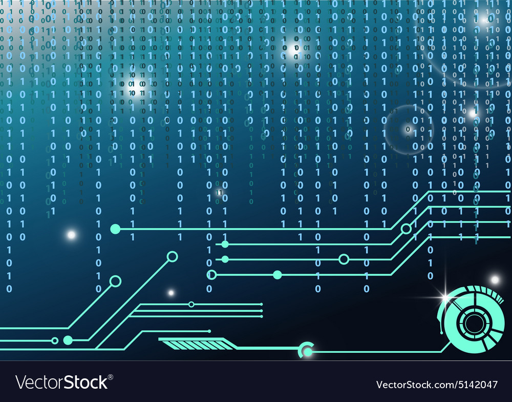 Information technology high code digital Vector Image