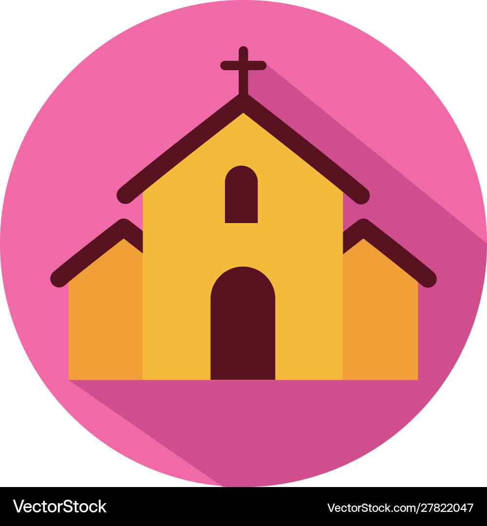 Isolated church with cross design Royalty Free Vector Image