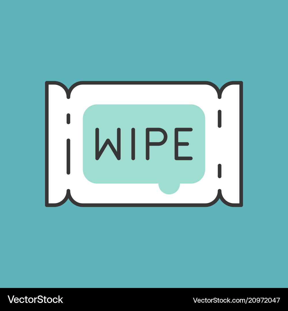 Tissue paper wipe filled outline icon Royalty Free Vector