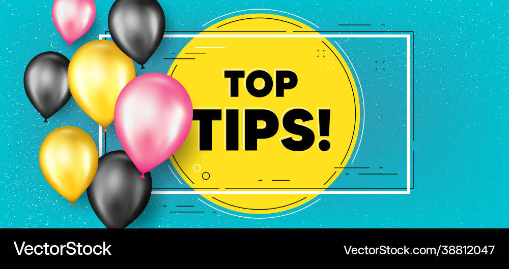 Top tips symbol education faq sign Royalty Free Vector Image