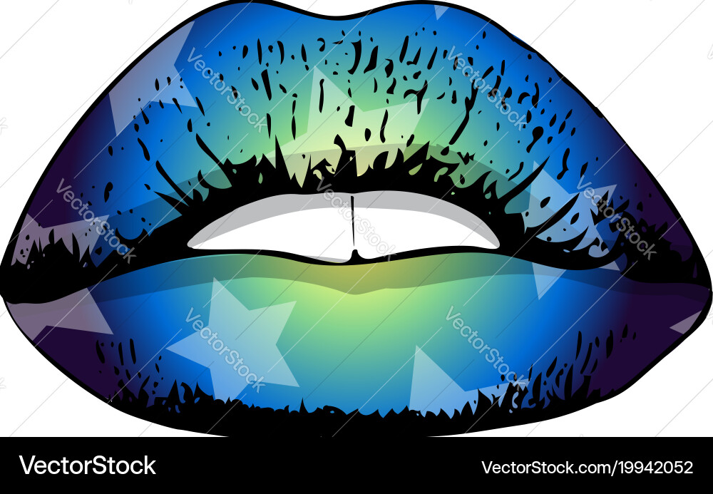 Abstract colorful woman lips Royalty Free Vector Image