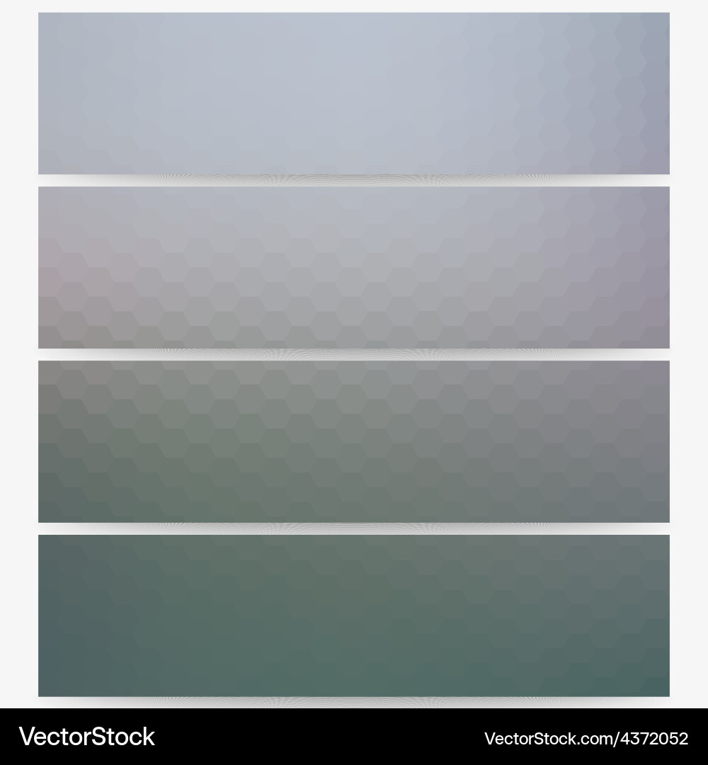 Abstract hexagonal headers set blurred design Vector Image