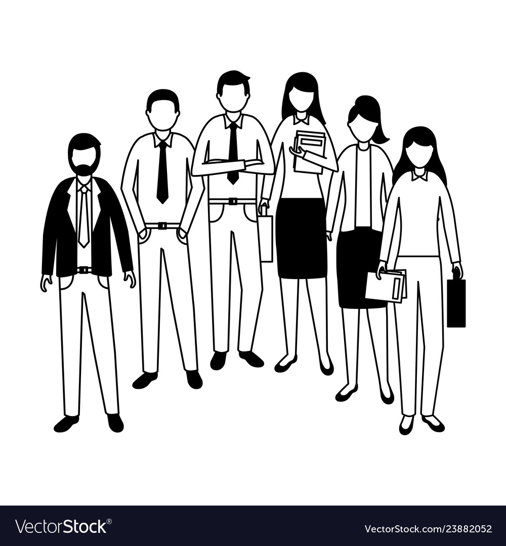 Business people team Royalty Free Vector Image