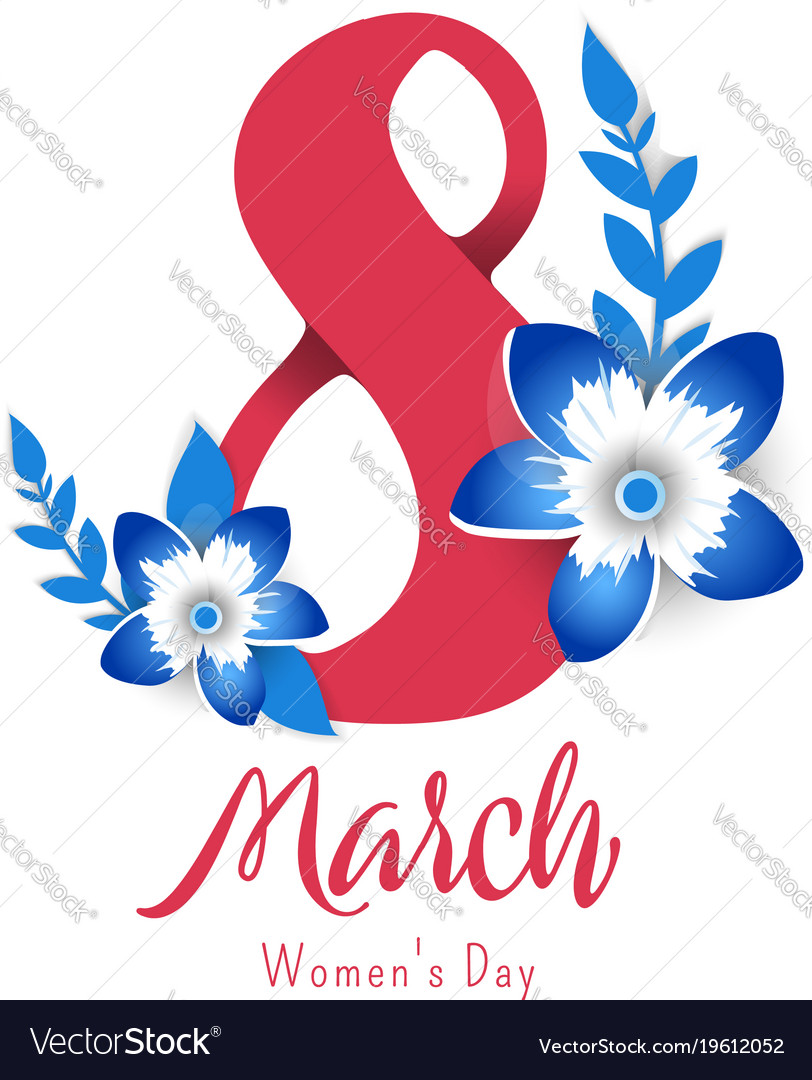 Congratulations to the womens day 8 march Vector Image