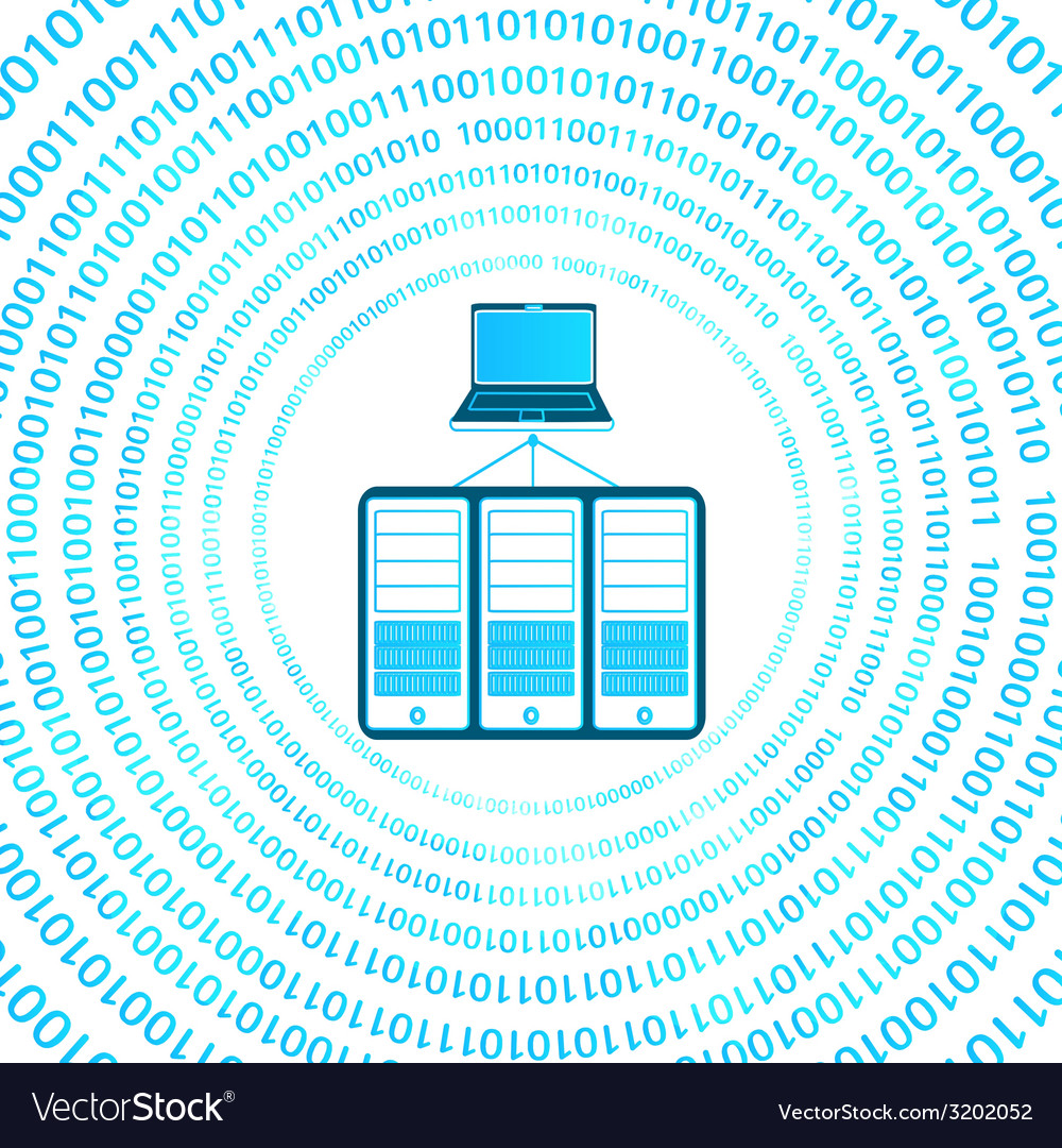 Digital server Royalty Free Vector Image - VectorStock