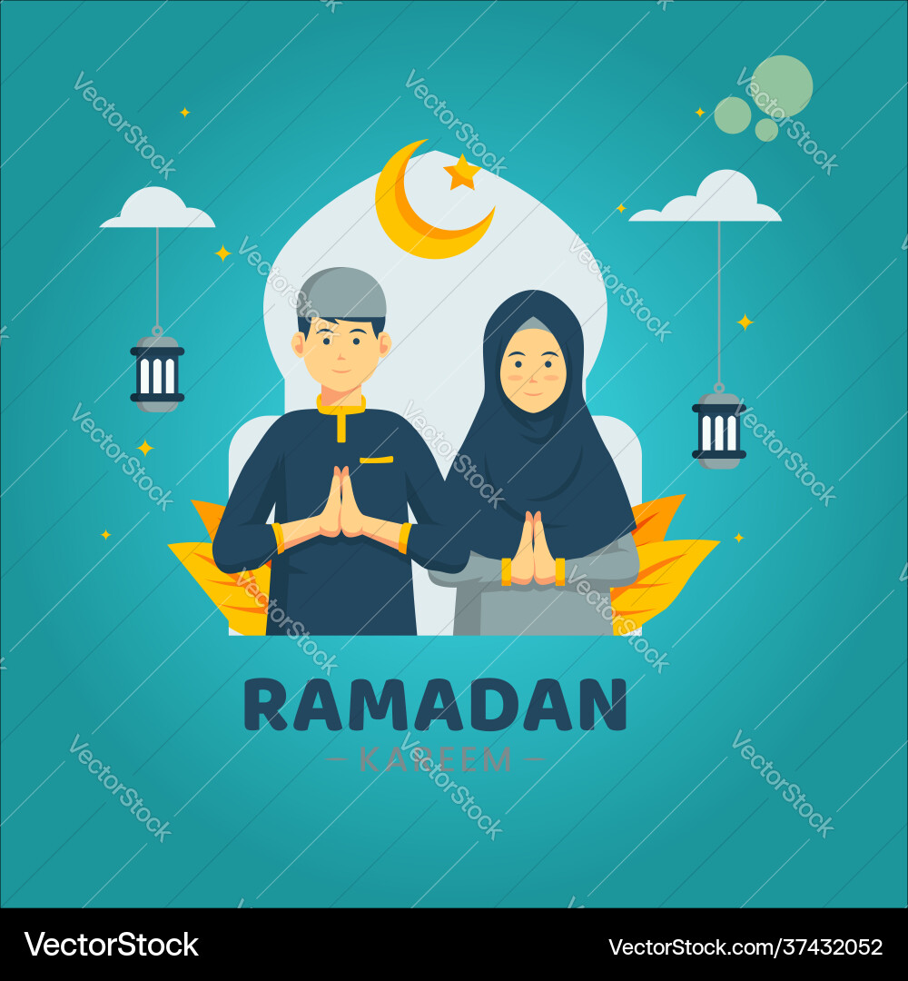 Happy eid for all muslims in world Royalty Free Vector Image