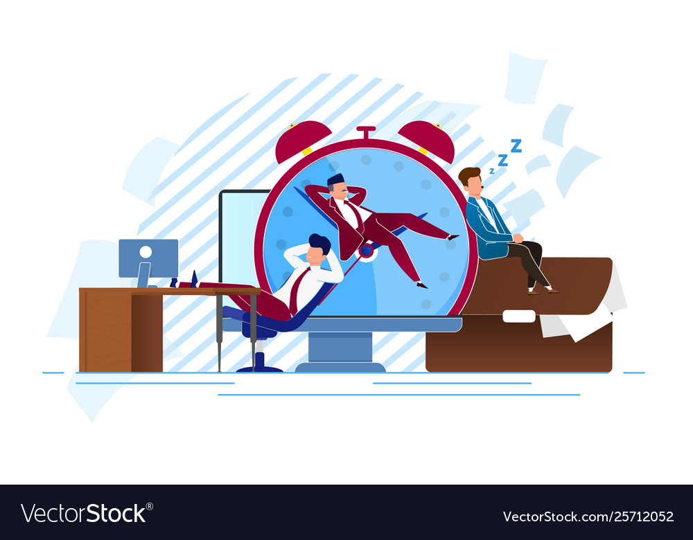 Procrastination endless cycle Royalty Free Vector Image