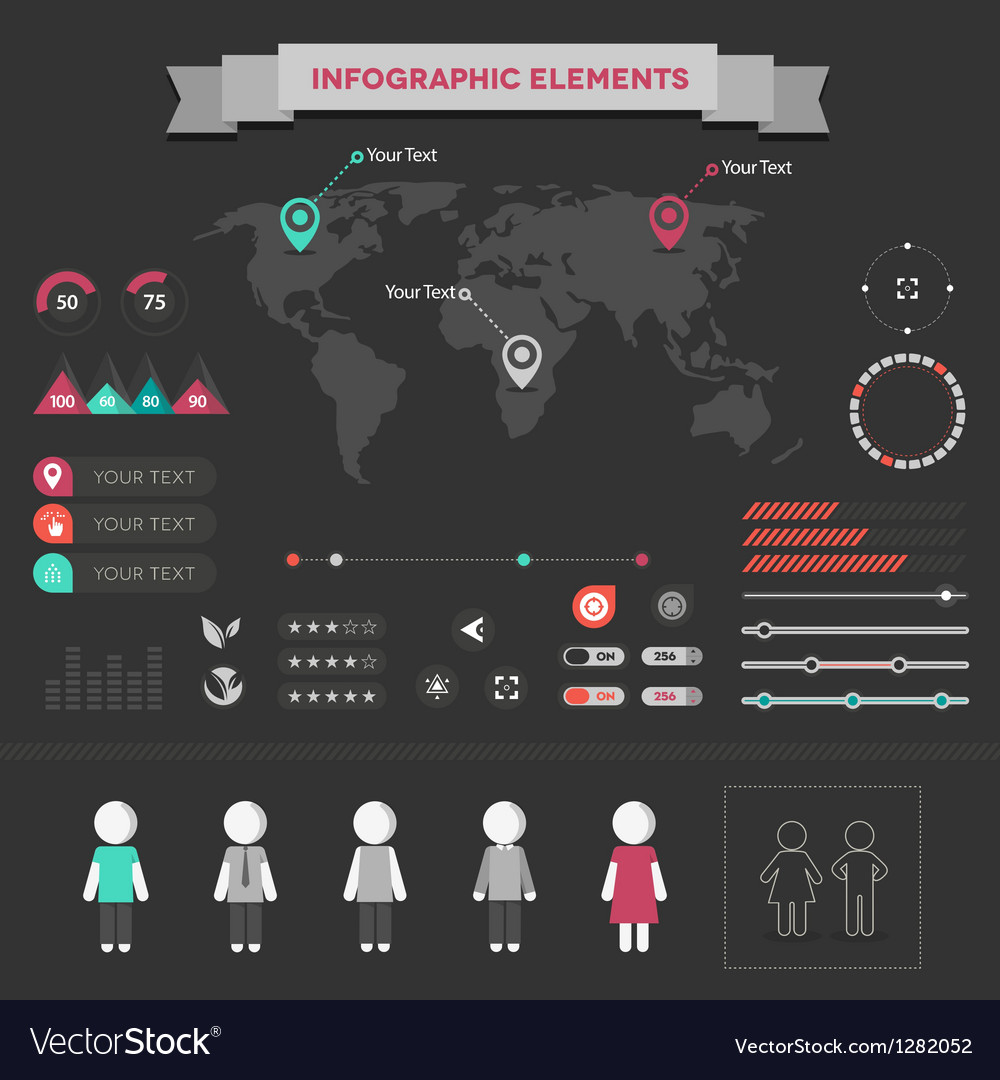 Set elements of infographics Royalty Free Vector Image