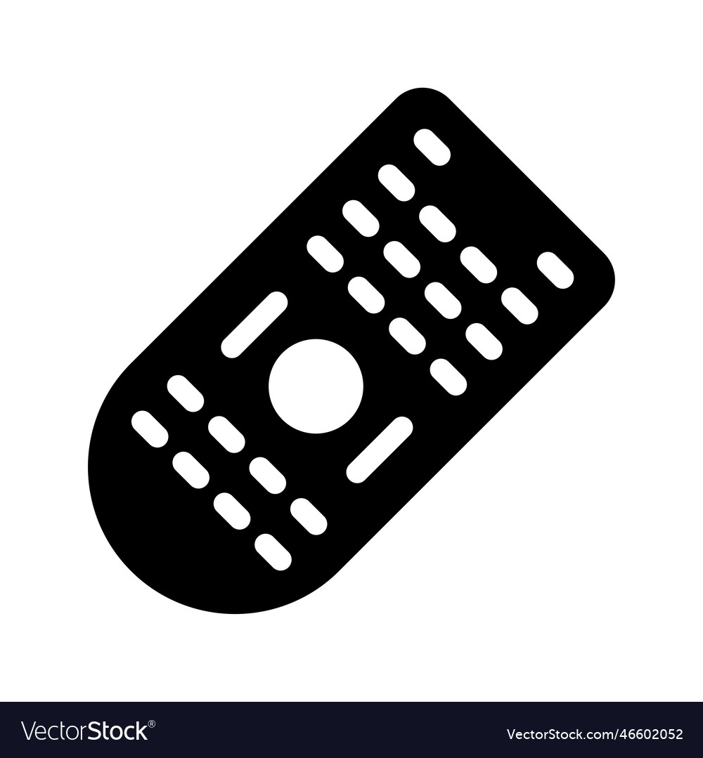 Tv control solid icon style Royalty Free Vector Image