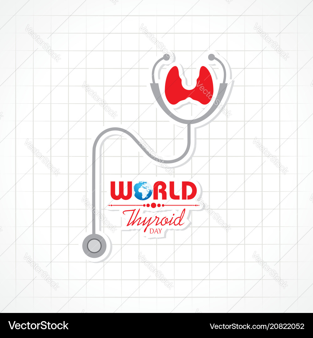World thyroid day poster - medical concept Vector Image