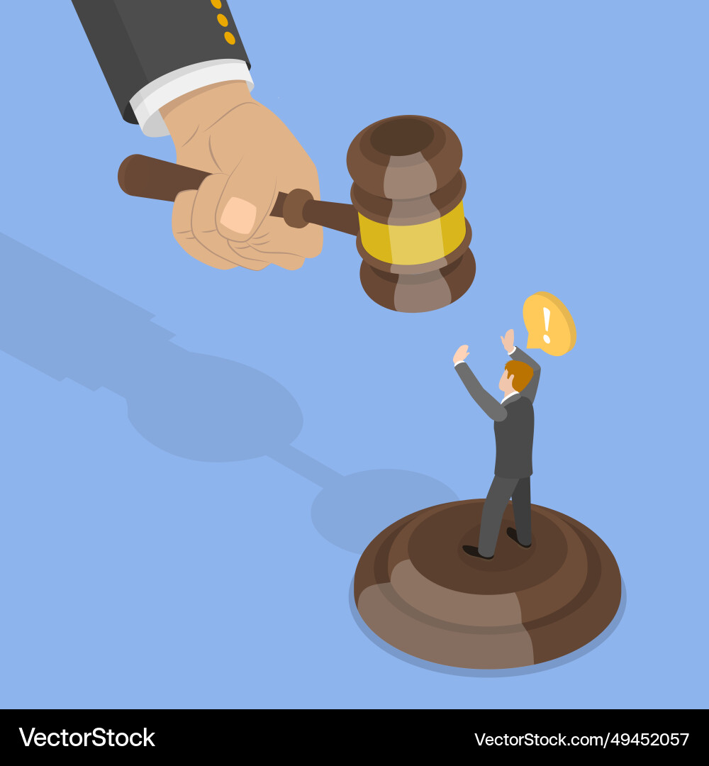 3d isometric flat of social Royalty Free Vector Image