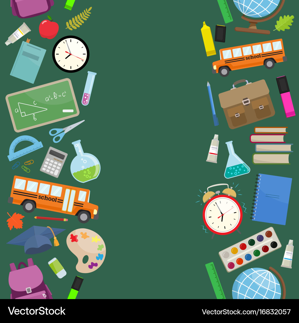 Back to school borders Royalty Free Vector Image
