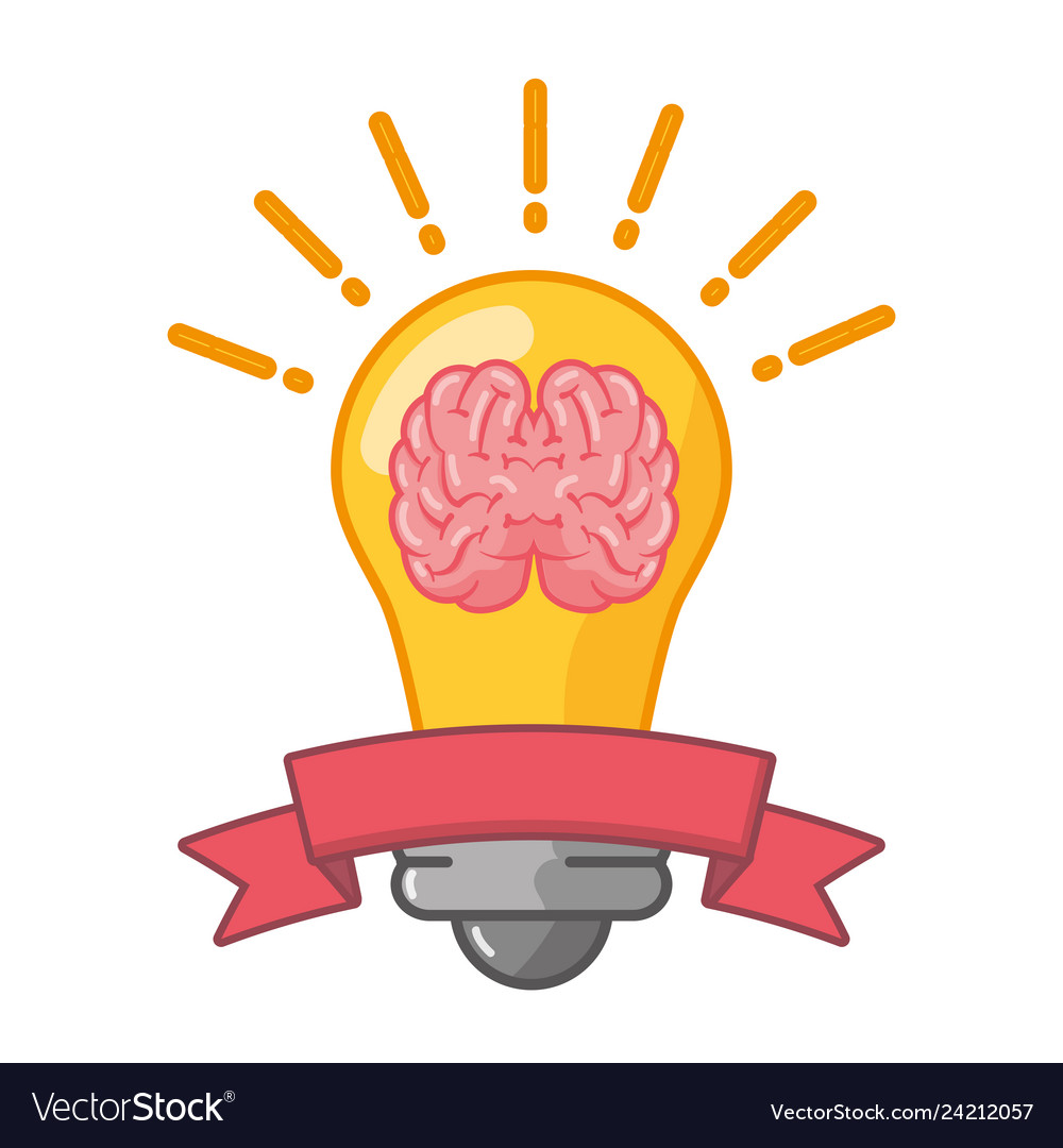 Brain idea creativity Royalty Free Vector Image