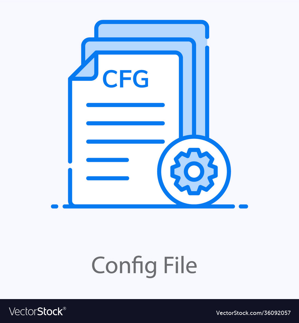 Config File Royalty Free Vector Image Vectorstock