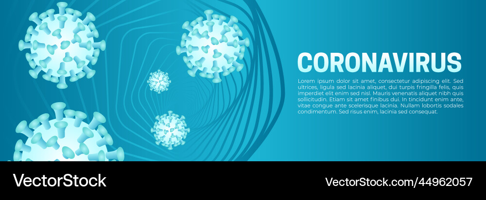 Coronavirus covid-19 background with corona virus Vector Image