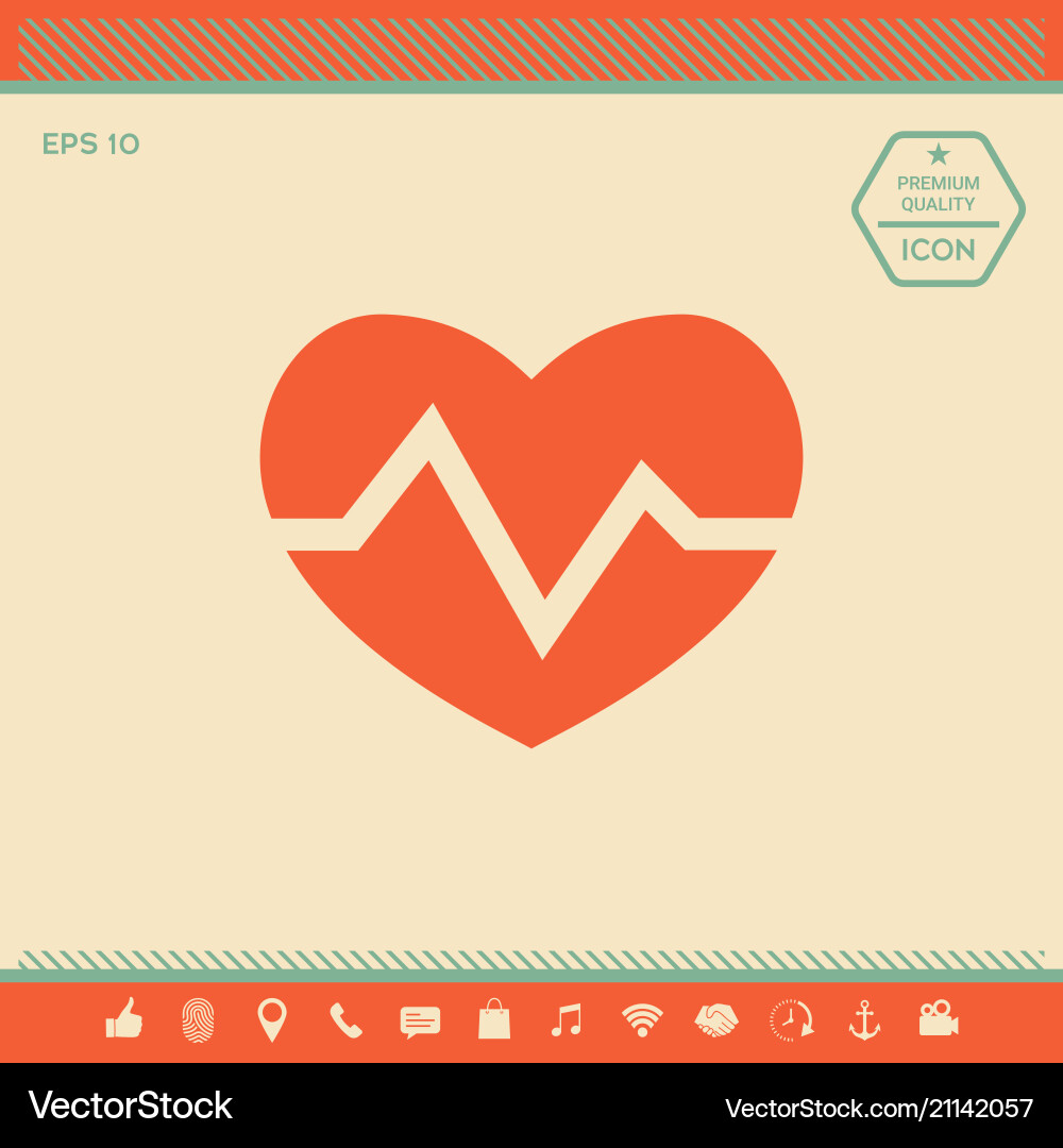 Heart medical icon Royalty Free Vector Image - VectorStock