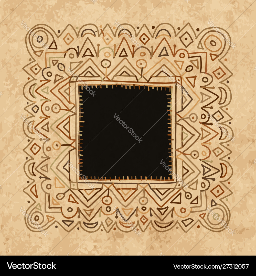 Ornate banner design with place for your text Vector Image