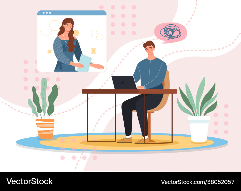 Psychotherapy practice consulting patient Vector Image