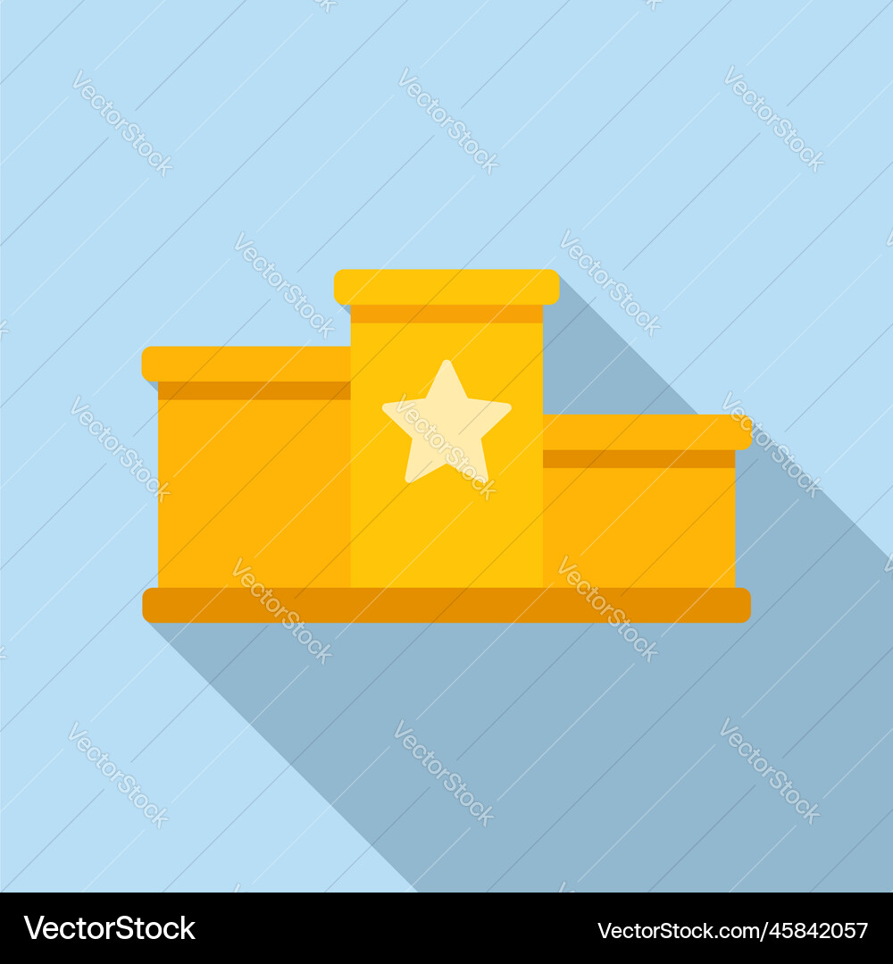 Ranking podium icon flat best rank Royalty Free Vector Image