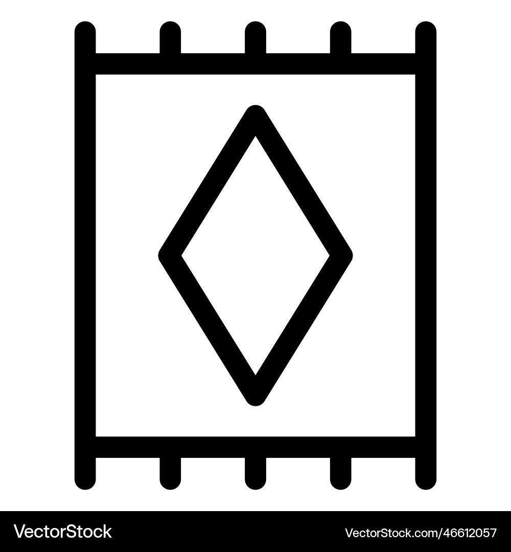 Rug a stylish textile floor covering Royalty Free Vector