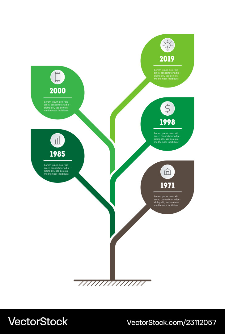 Vertical timeline infographics development Vector Image