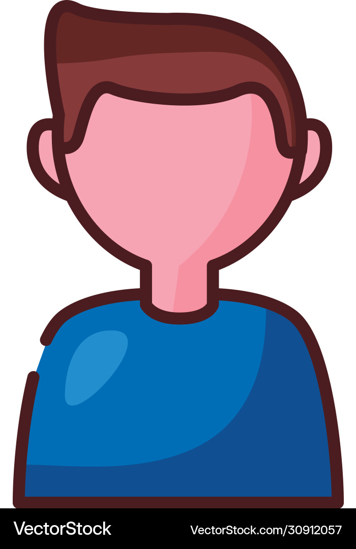 Young dad avatar line and fill style icon Vector Image