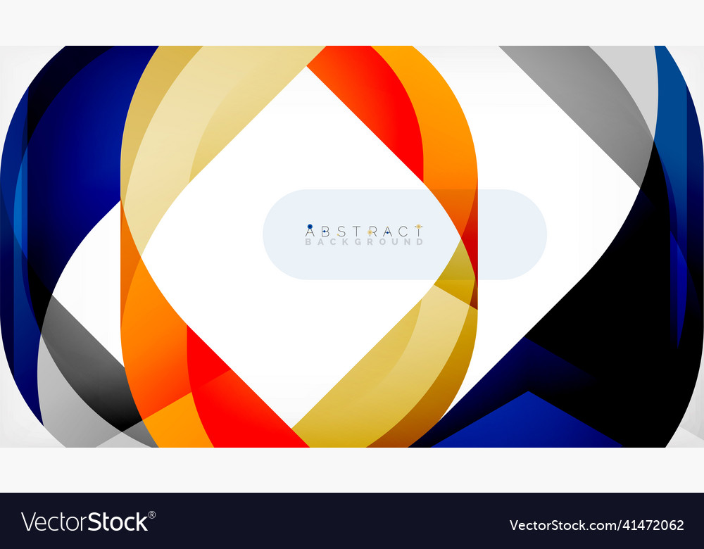 Abstract square shape with overlapping waves Vector Image