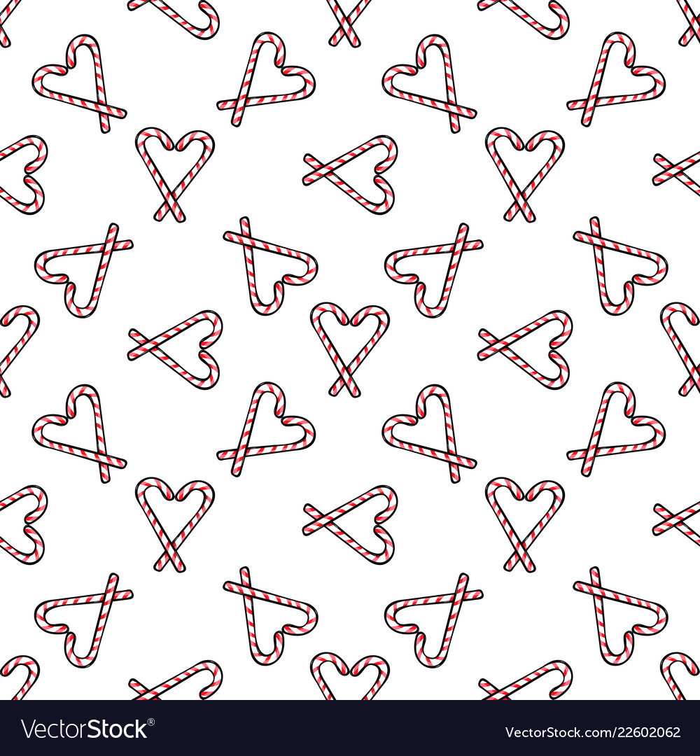Candy cane seamless pattern Royalty Free Vector Image