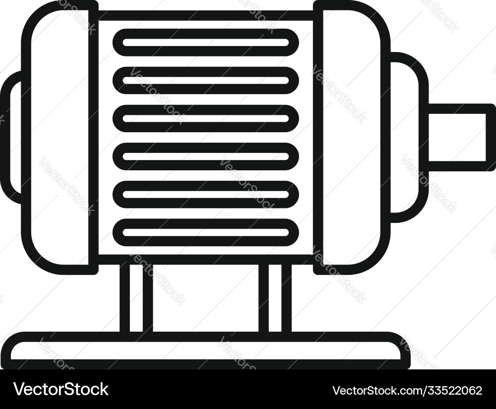 Electric motor icon outline style Royalty Free Vector Image