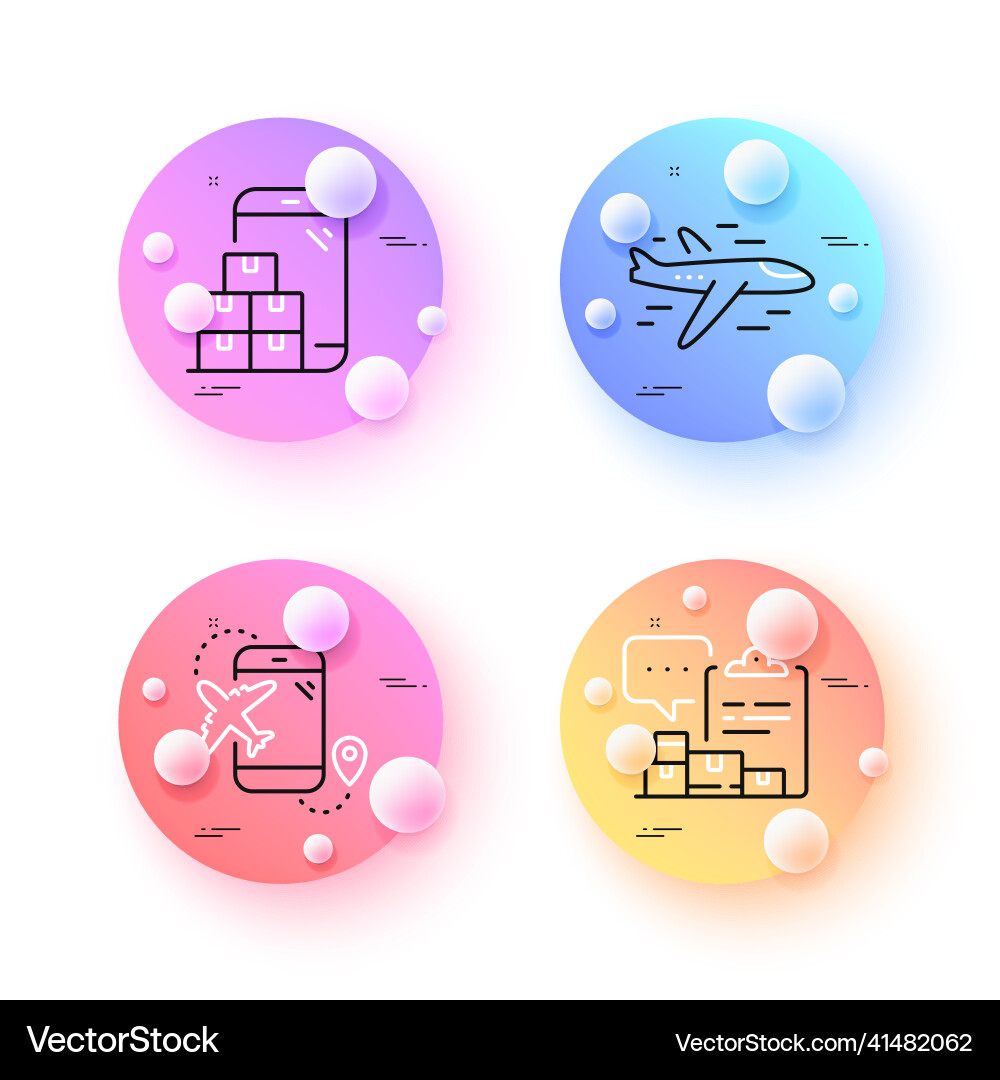 Inventory report airplane and flight destination Vector Image