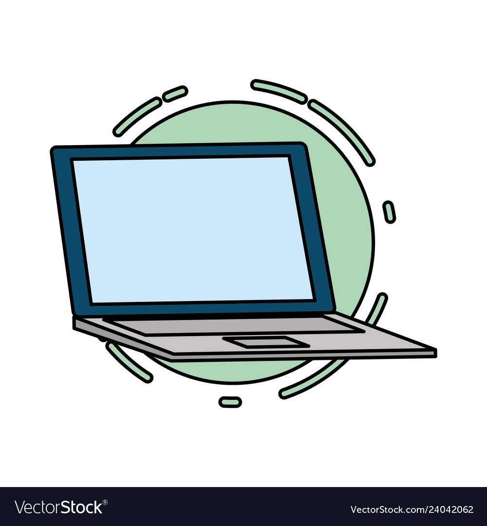 Laptop computer tech Royalty Free Vector Image