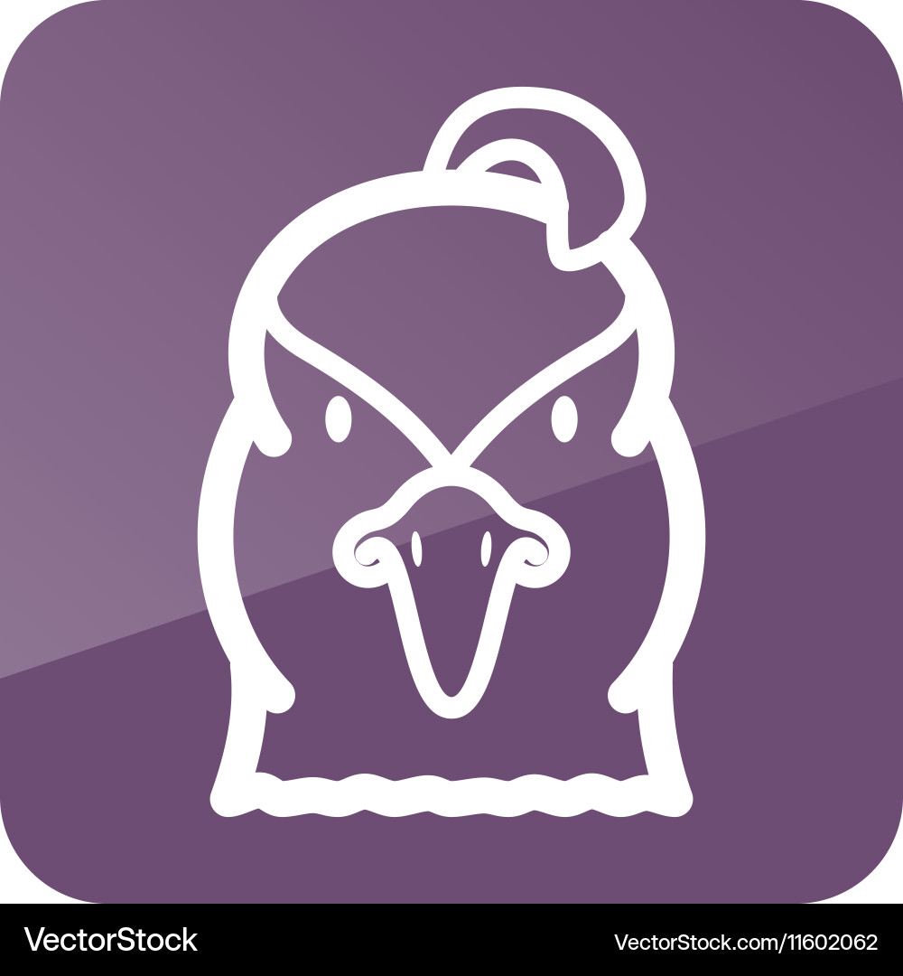 Quail icon animal head symbol Royalty Free Vector Image