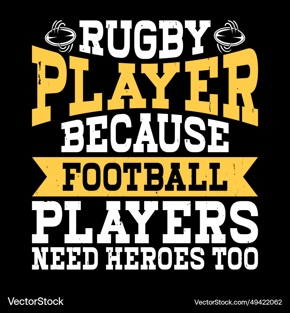 Rugby player coach t-shirt design Royalty Free Vector Image