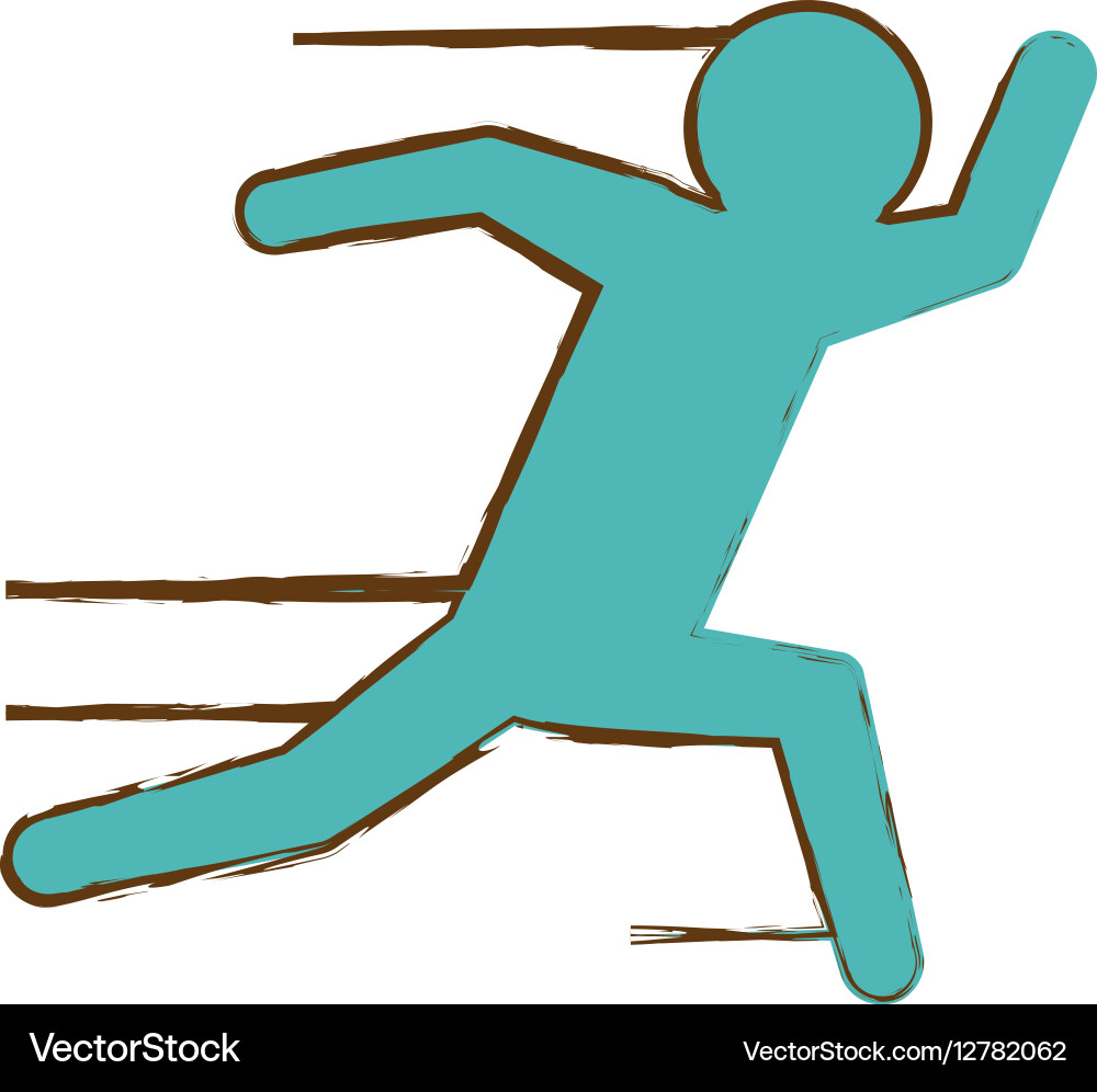 Running man pictograph icon image Royalty Free Vector Image