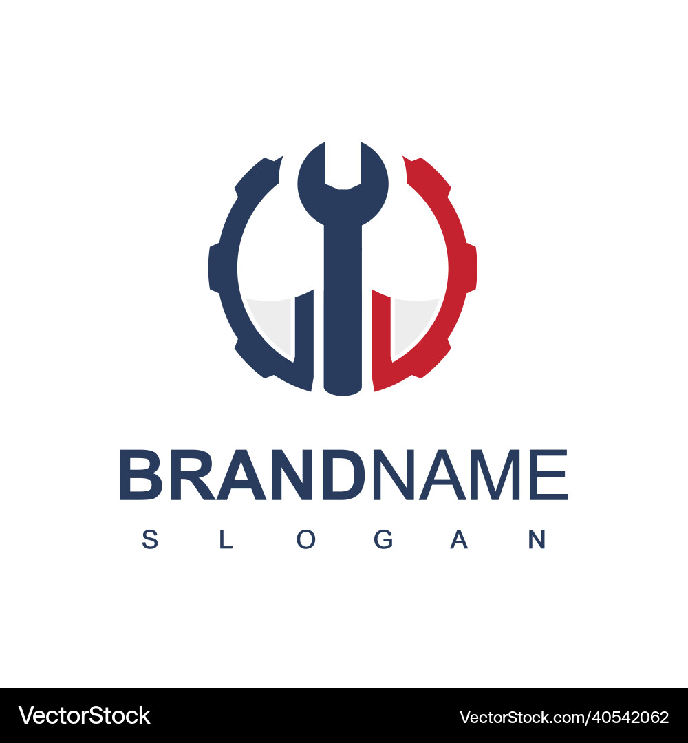 Service and repair logo Royalty Free Vector Image