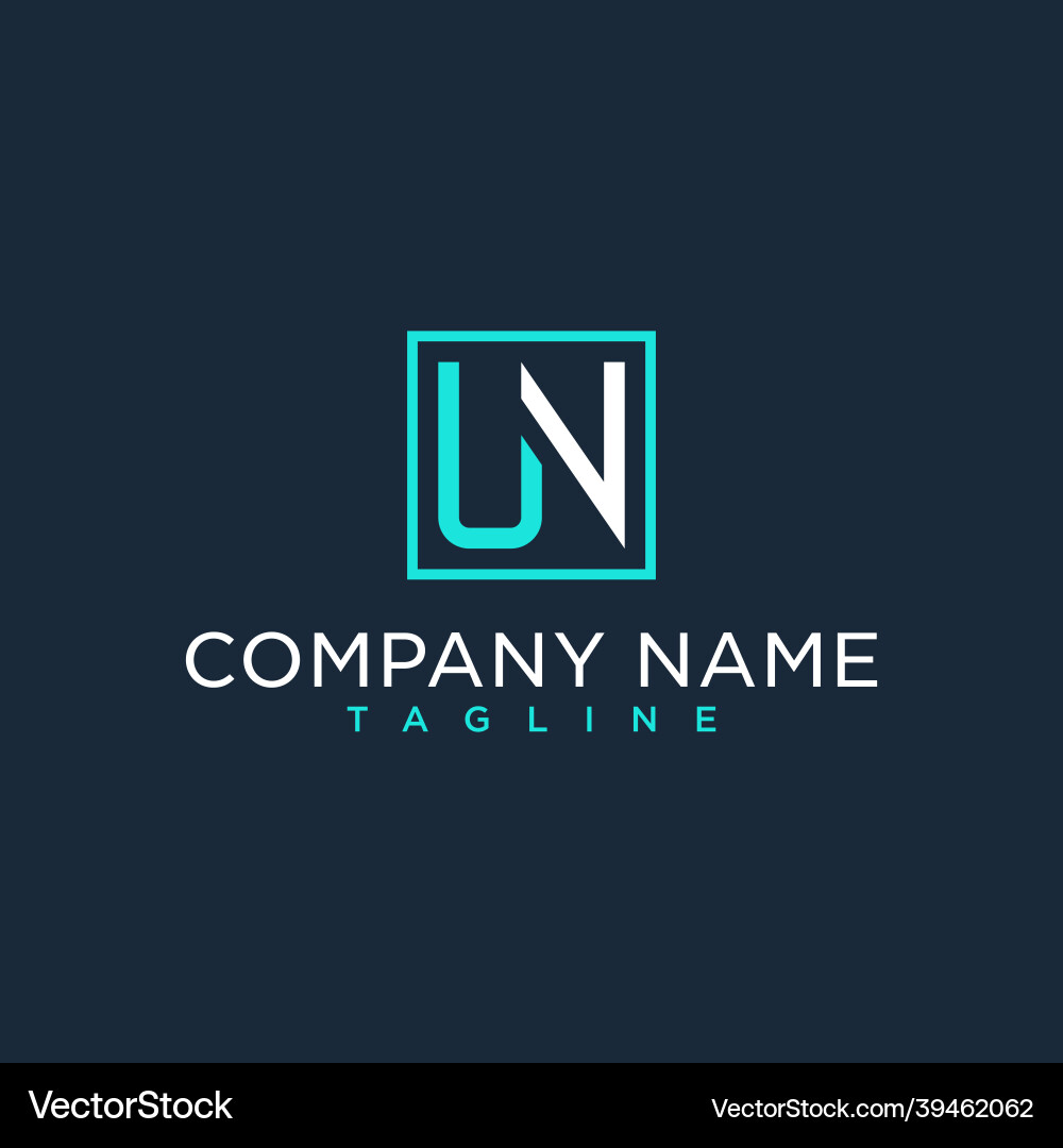 Un nu initial logo luxury design inspiration Vector Image