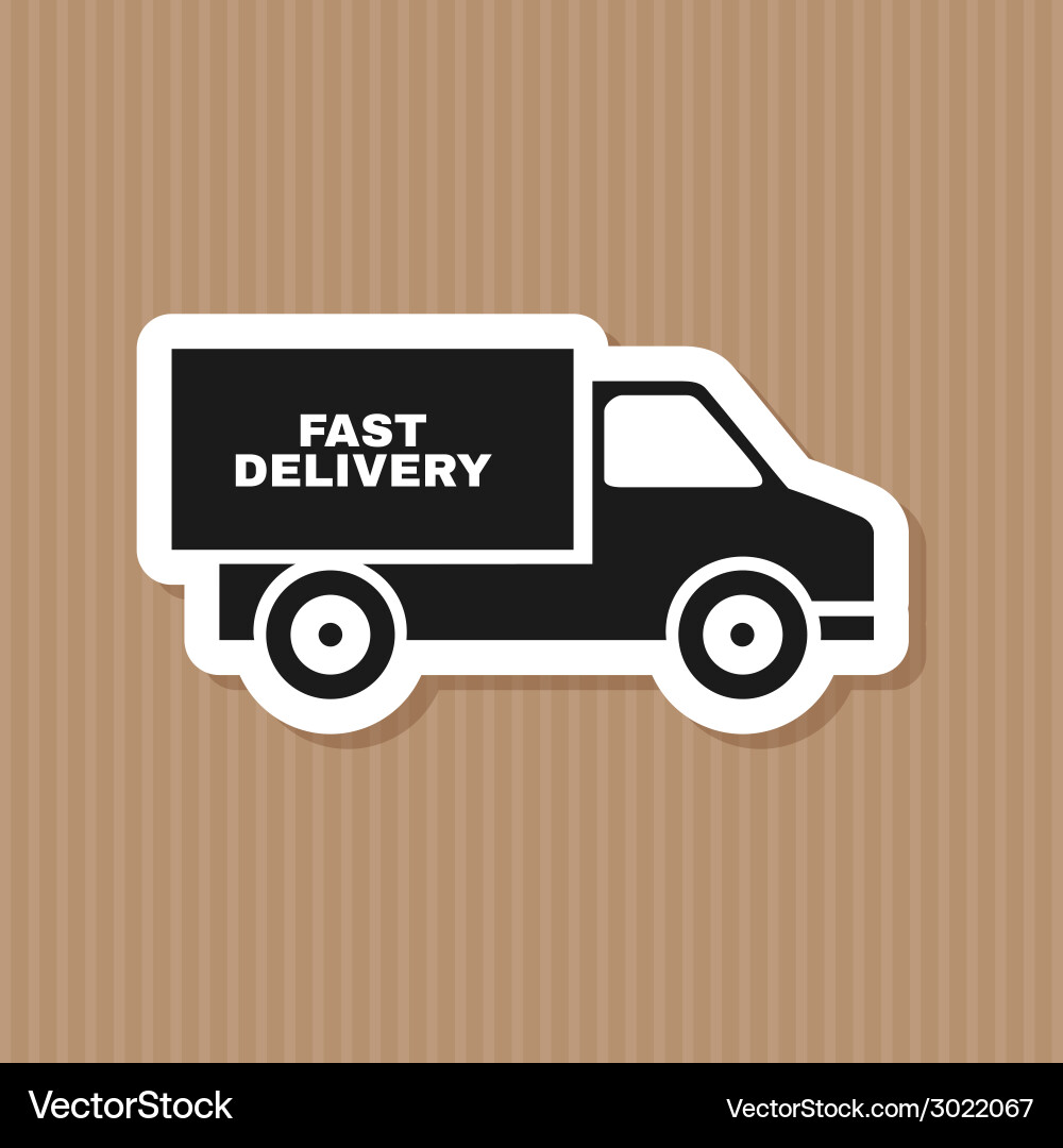 Abstract delivery symbol on a special background Vector Image