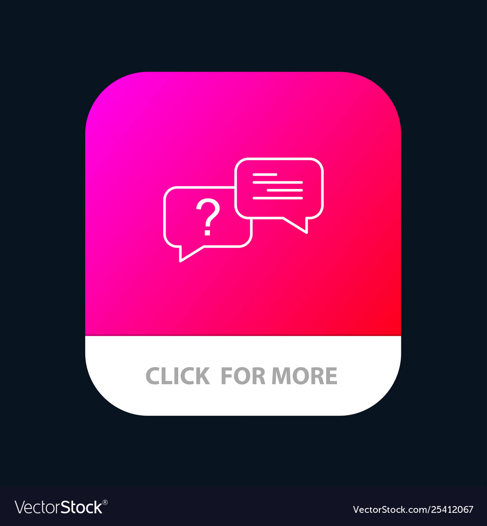Chat Bubble Popup Message Mobile App Button Vector Image
