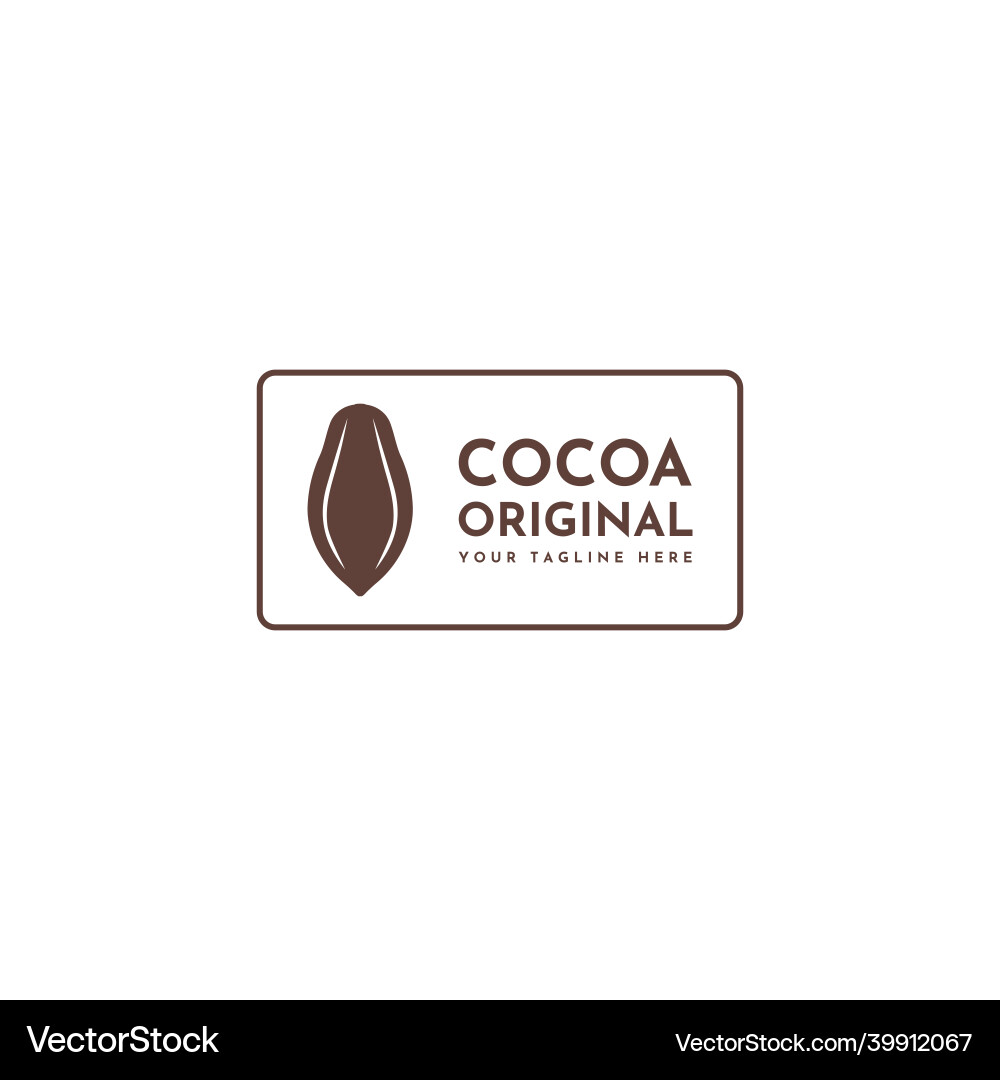 Creative cocoa logo for food and drink industry Vector Image